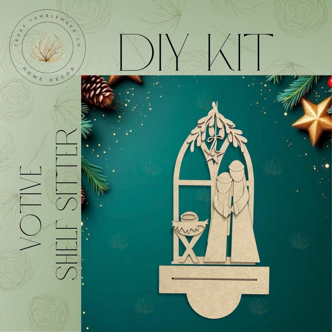 DIY | Holy Night Arched Window Shelf Sitter | Religious Family ...