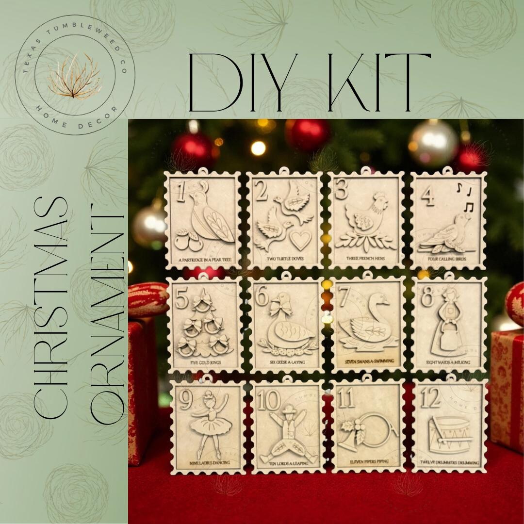 DIY | the Twelve Days of Christmas Ornament Set | DIY Christmas ...