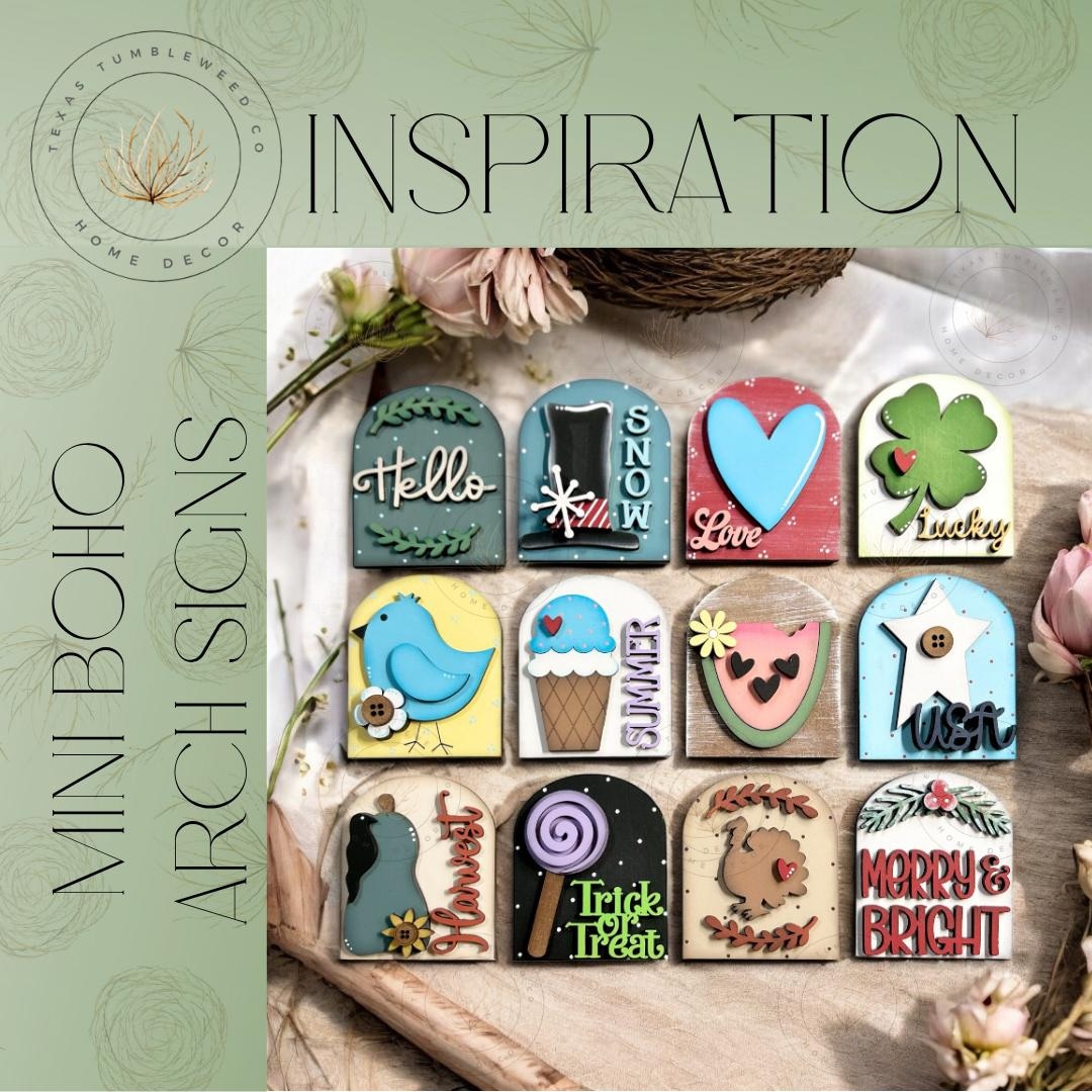 DIY | Interchangeable Mini Arched Boho Sign Add-on | Twelve Month ...