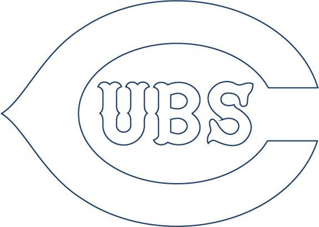 Chicago Cubs Baseball 1925 Jersey Logo, Vector, Cut Line - Etsy