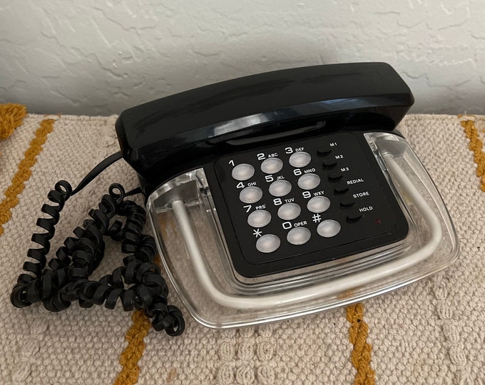 Vintage 80s 90s Telephone Phone Desk Phone With Neon Light - Etsy