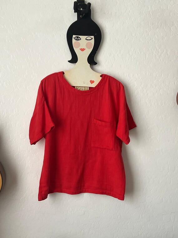 Vintage red boat neck - Gem