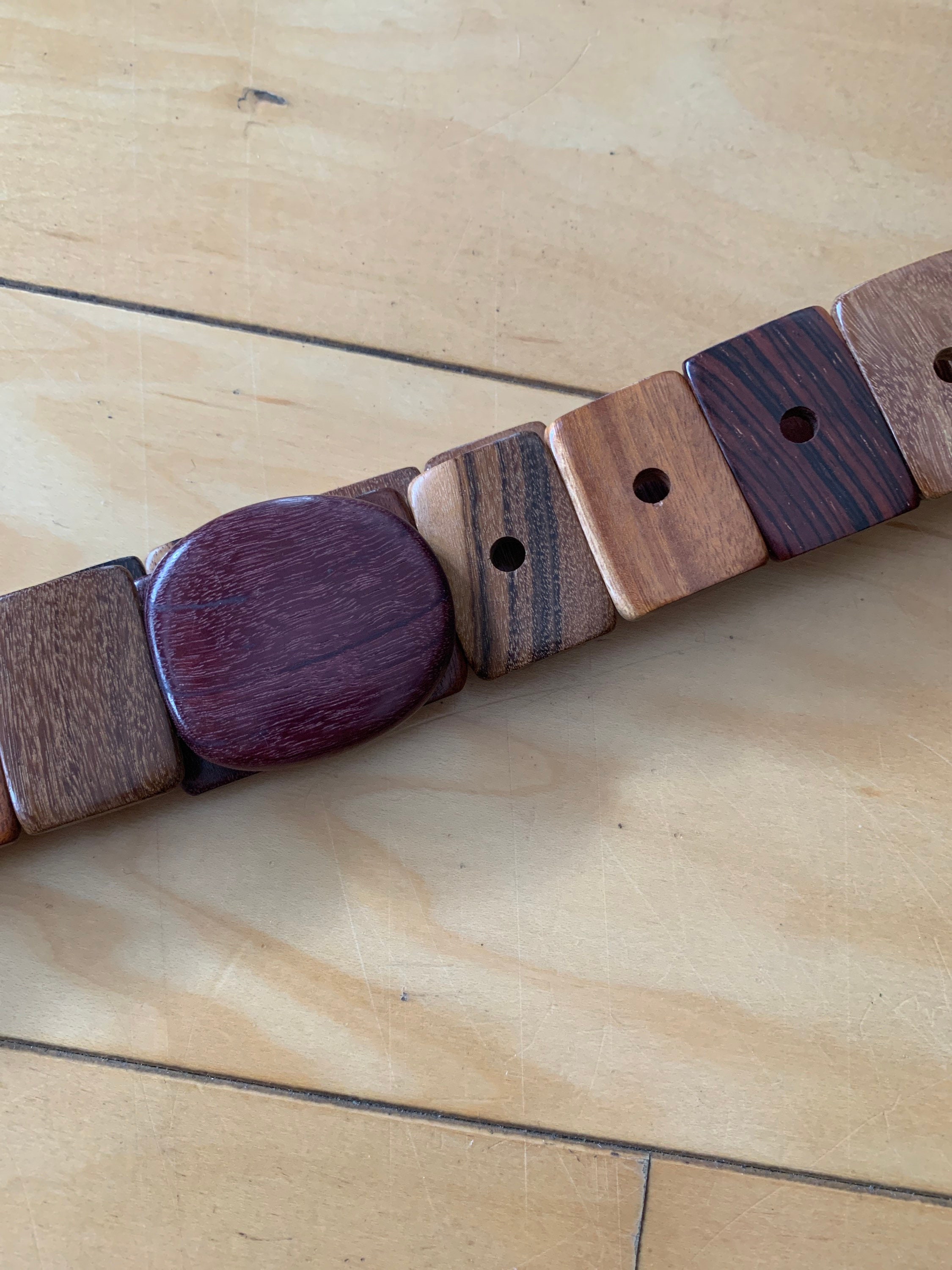 Vintage Wooden Belt - Etsy