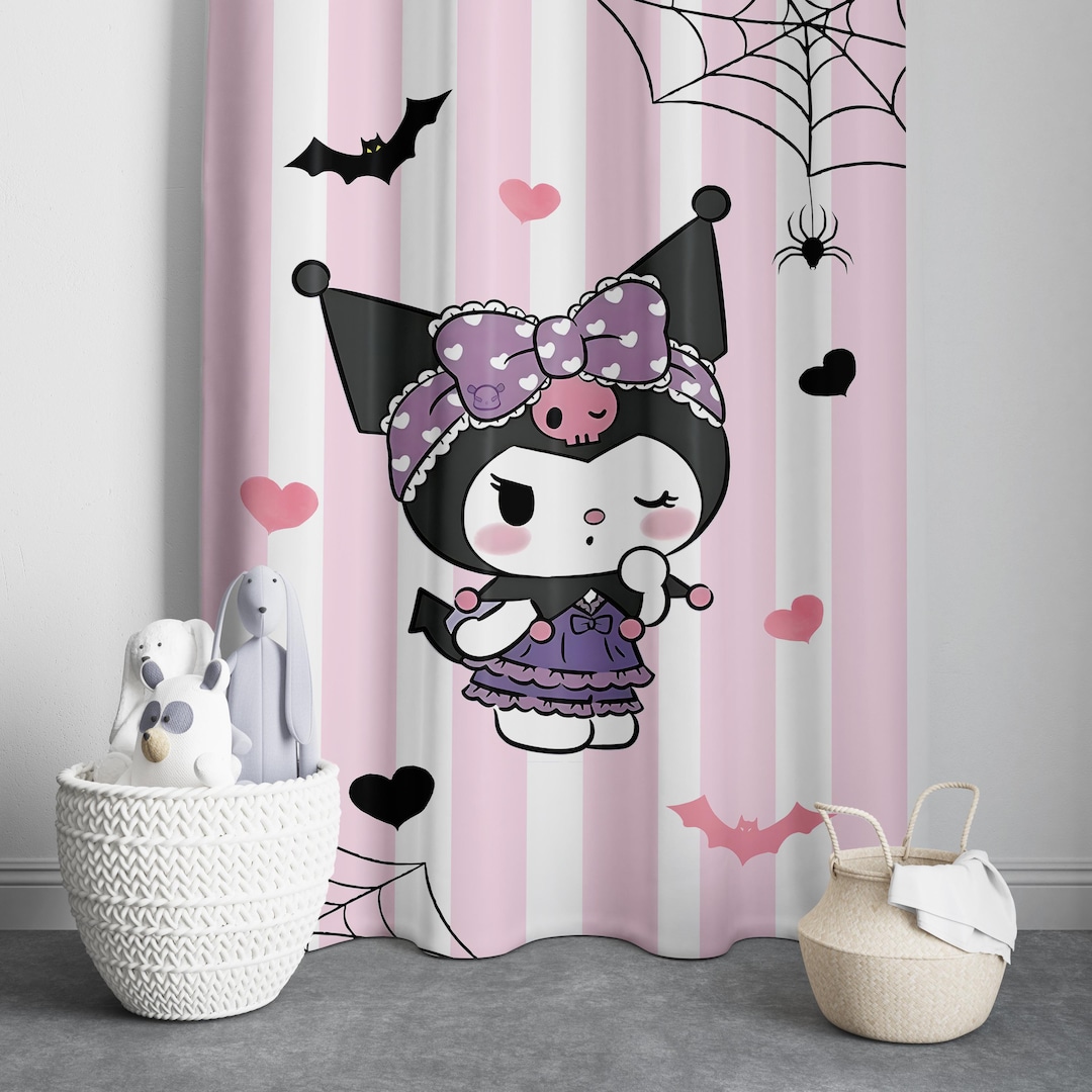 Kuromi Kids Room Curtain, Girls Room Curtains, Baby Room Curtain ...