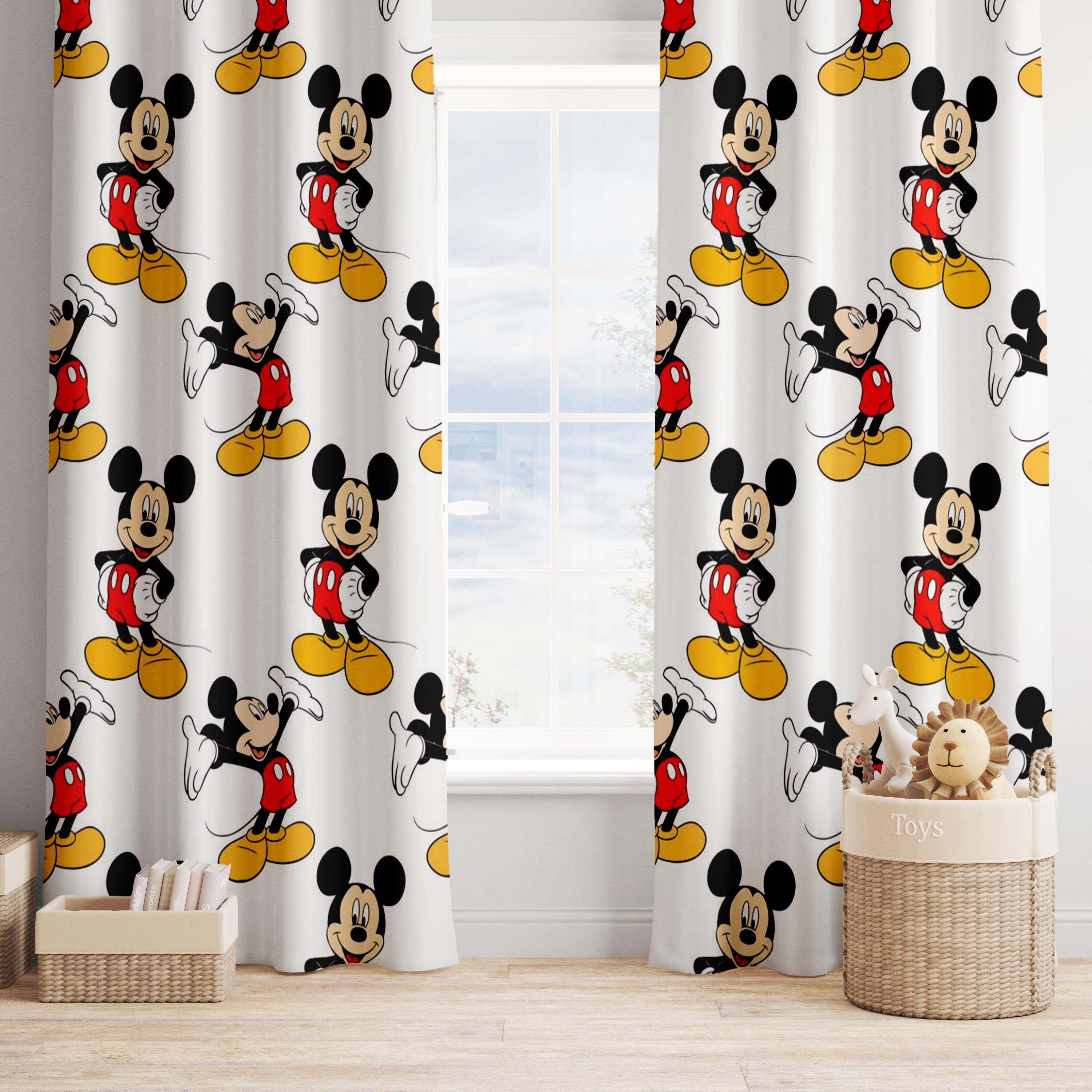 Mickey Mouse Nursery Curtain, Kids Curtains, Boy's Room, Curtains for ...