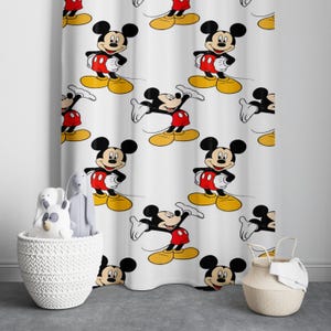 Mickey Mouse Nursery Curtain, Kids Curtains, Boy's Room, Curtains for ...