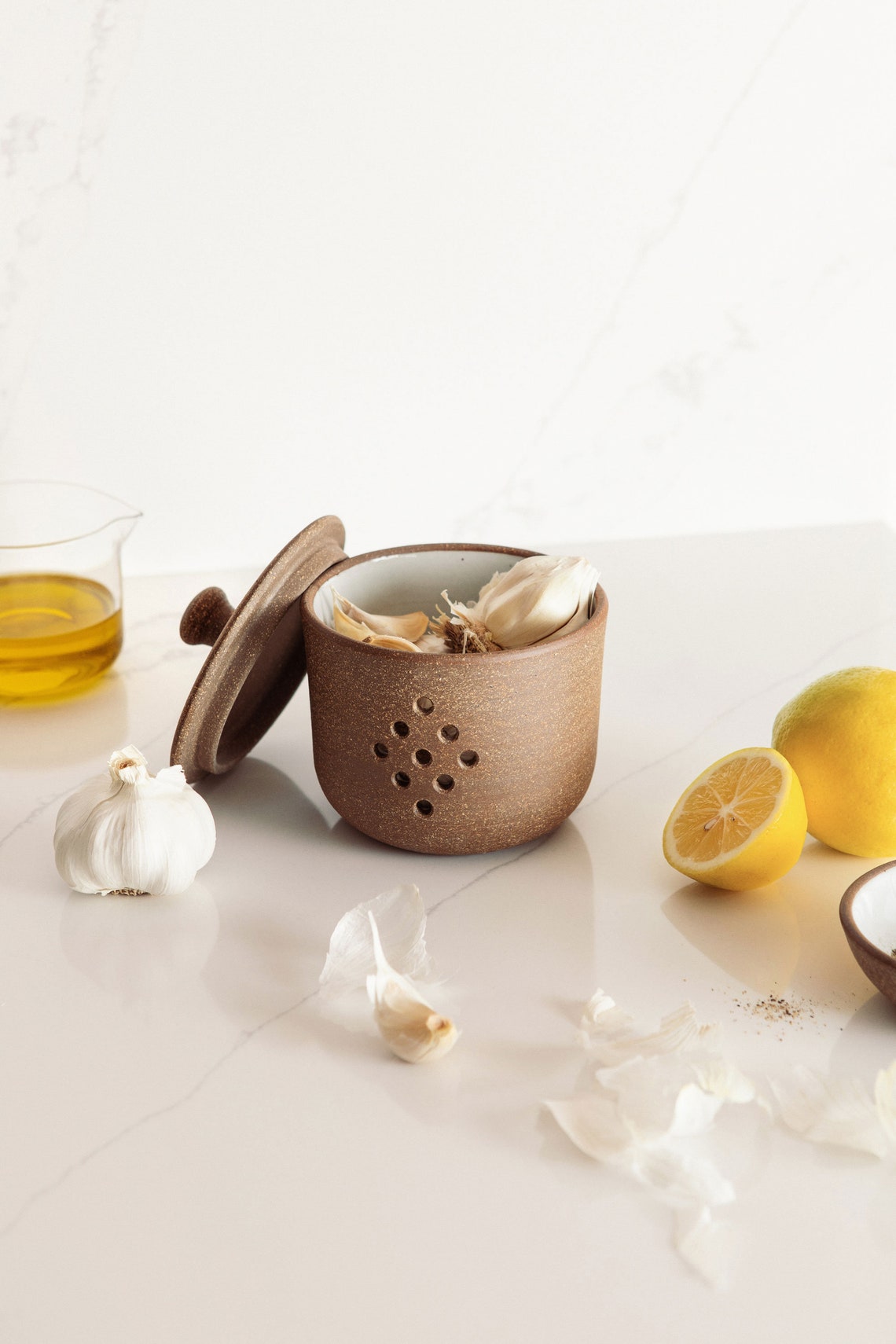 Ceramic Garlic Keeper - Garlic Jar - Etsy