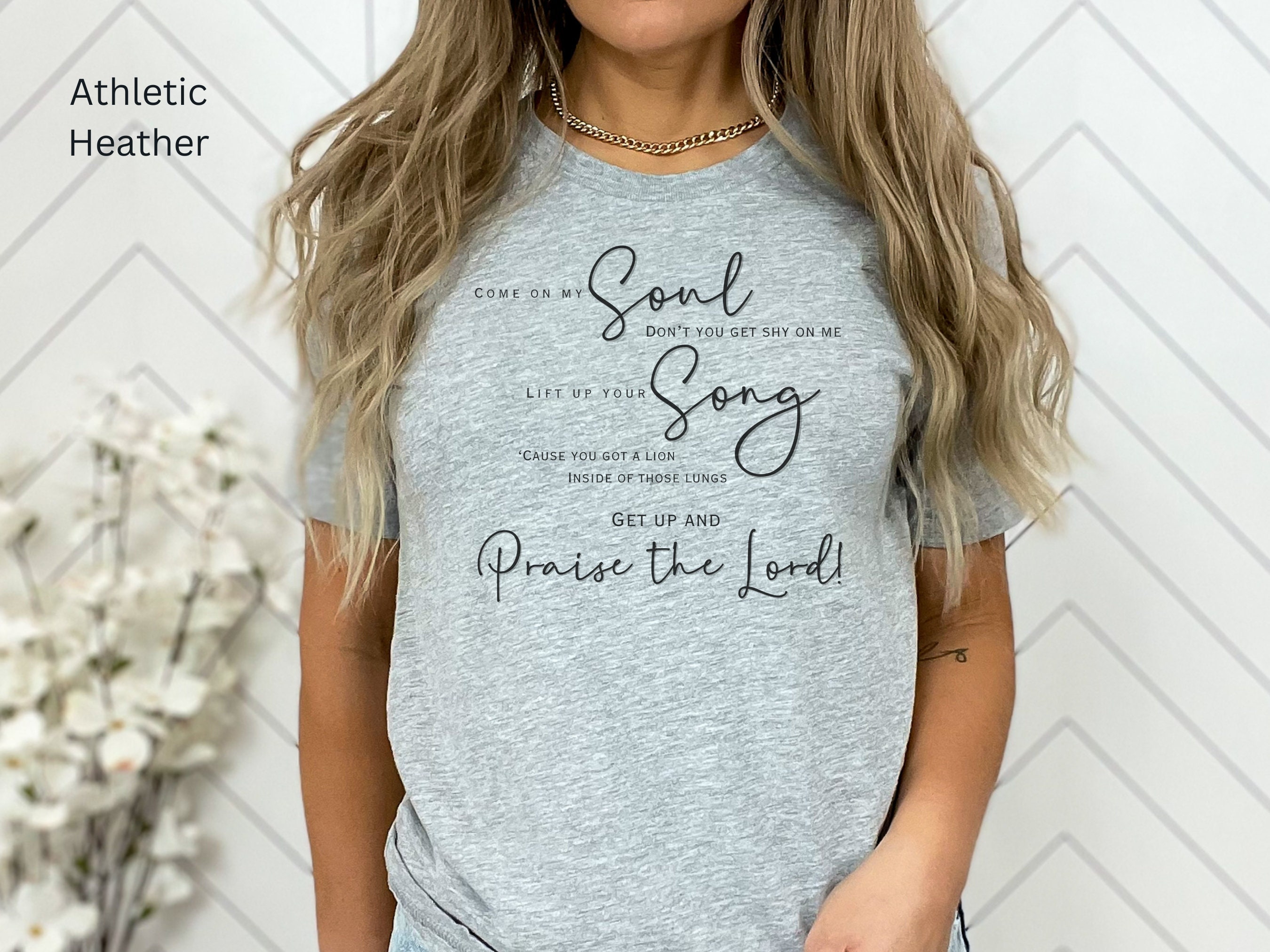 Praise the Lord T Shirt, Worship Music Lyrics Shirt, Inspirational ...
