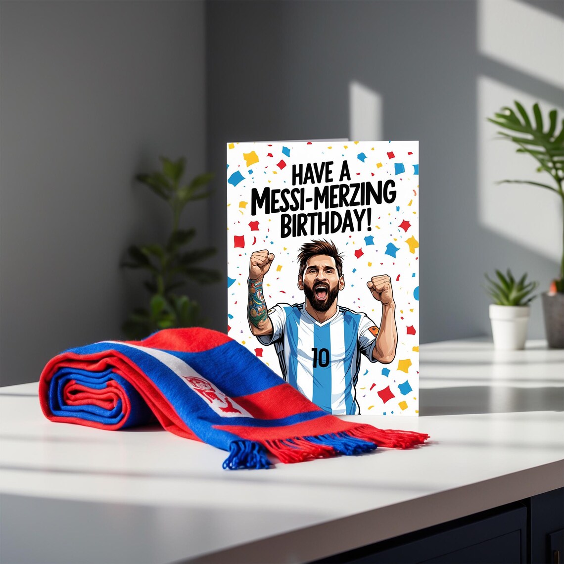 Messi Inspired Birthday Card - "have a Messi-merizing Birthday ...