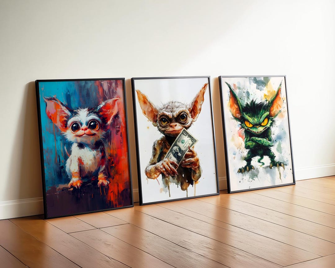Set of 3 Gremlins Posters | Digital Download | Watercolor Prints ...