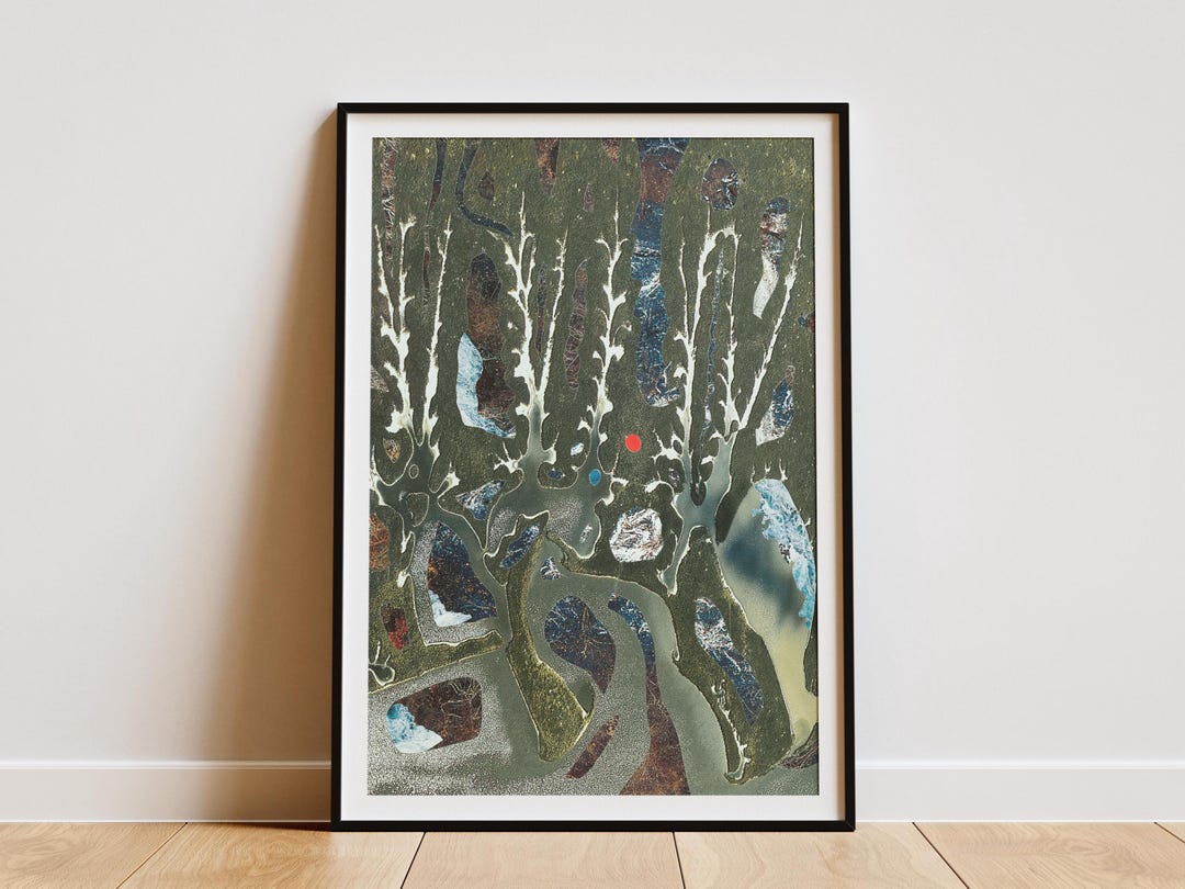 42 Cut-outs and 1 Cut Original Art Print UNFRAMED Modern Abstract ...