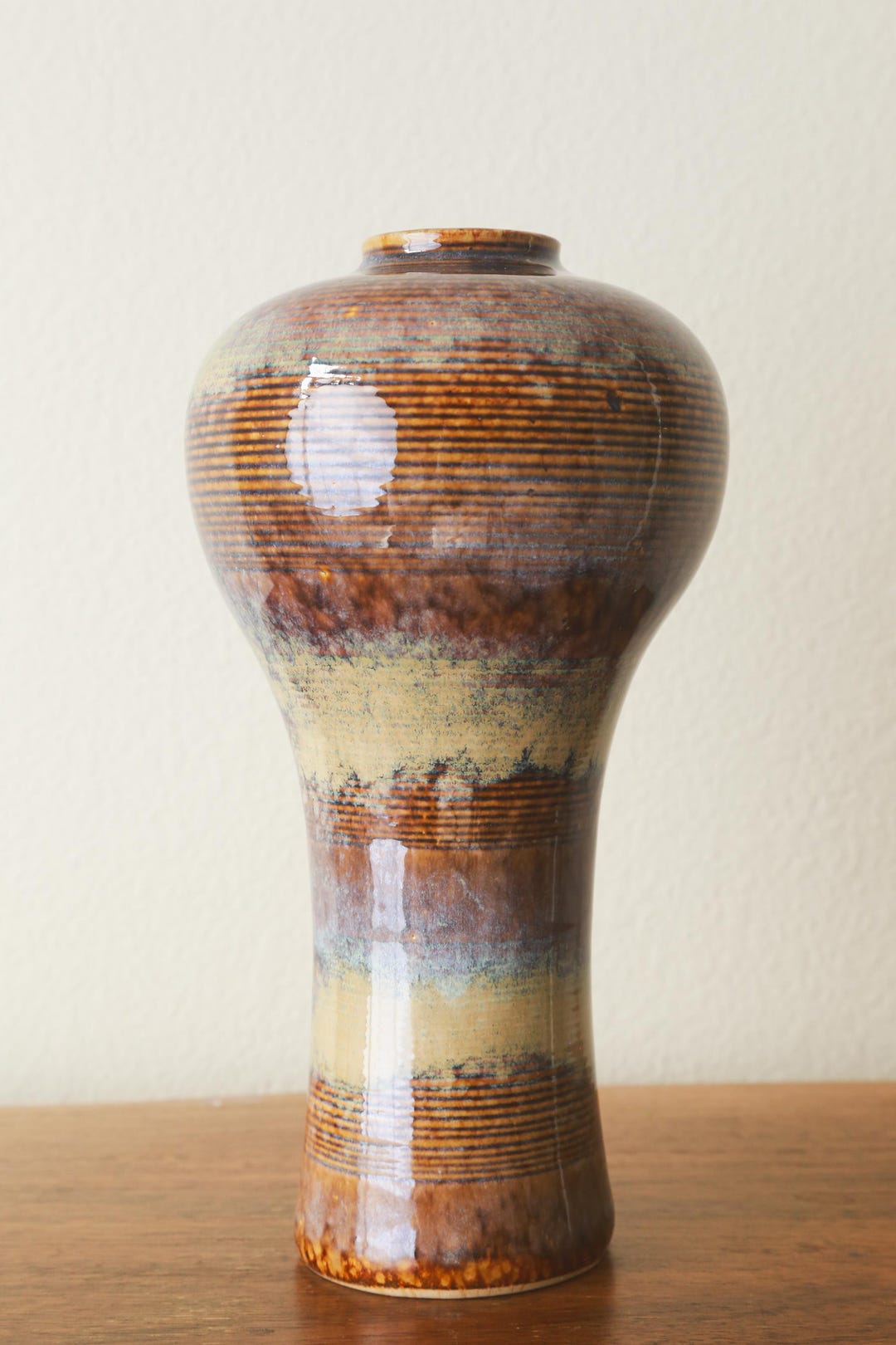 Mid-century Modern Inspired Inverted Vase 0901A | Earth Tone Colors - Etsy