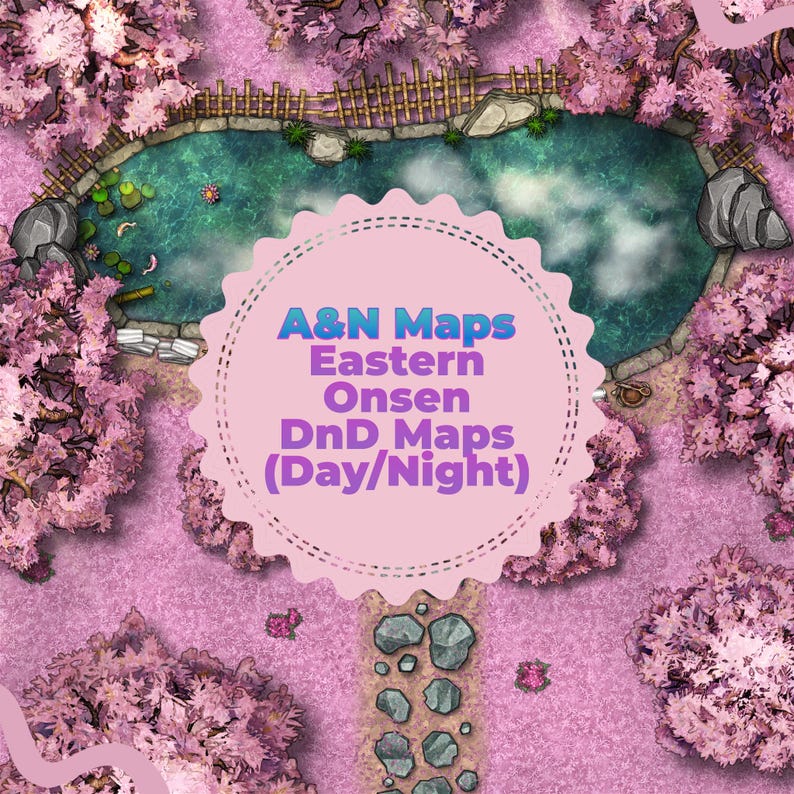 Eastern Onsen Dnd Custom Map day and Night - Etsy
