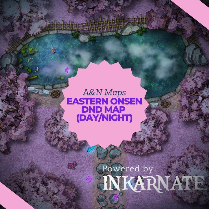 Eastern Onsen Dnd Custom Map day and Night - Etsy