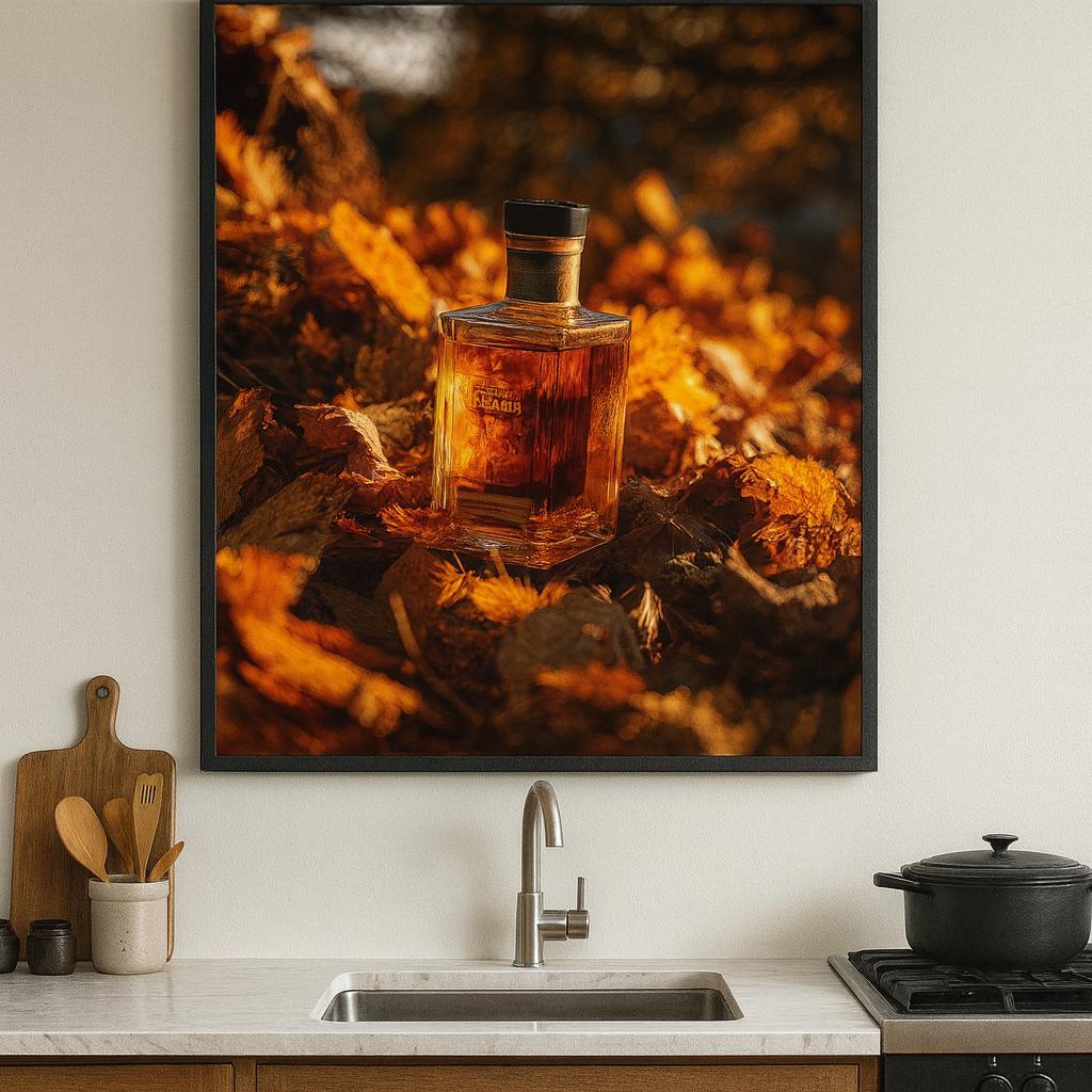 Autumn Whiskey Still Life Art Print: Rustic Bar Decor (digital Download ...