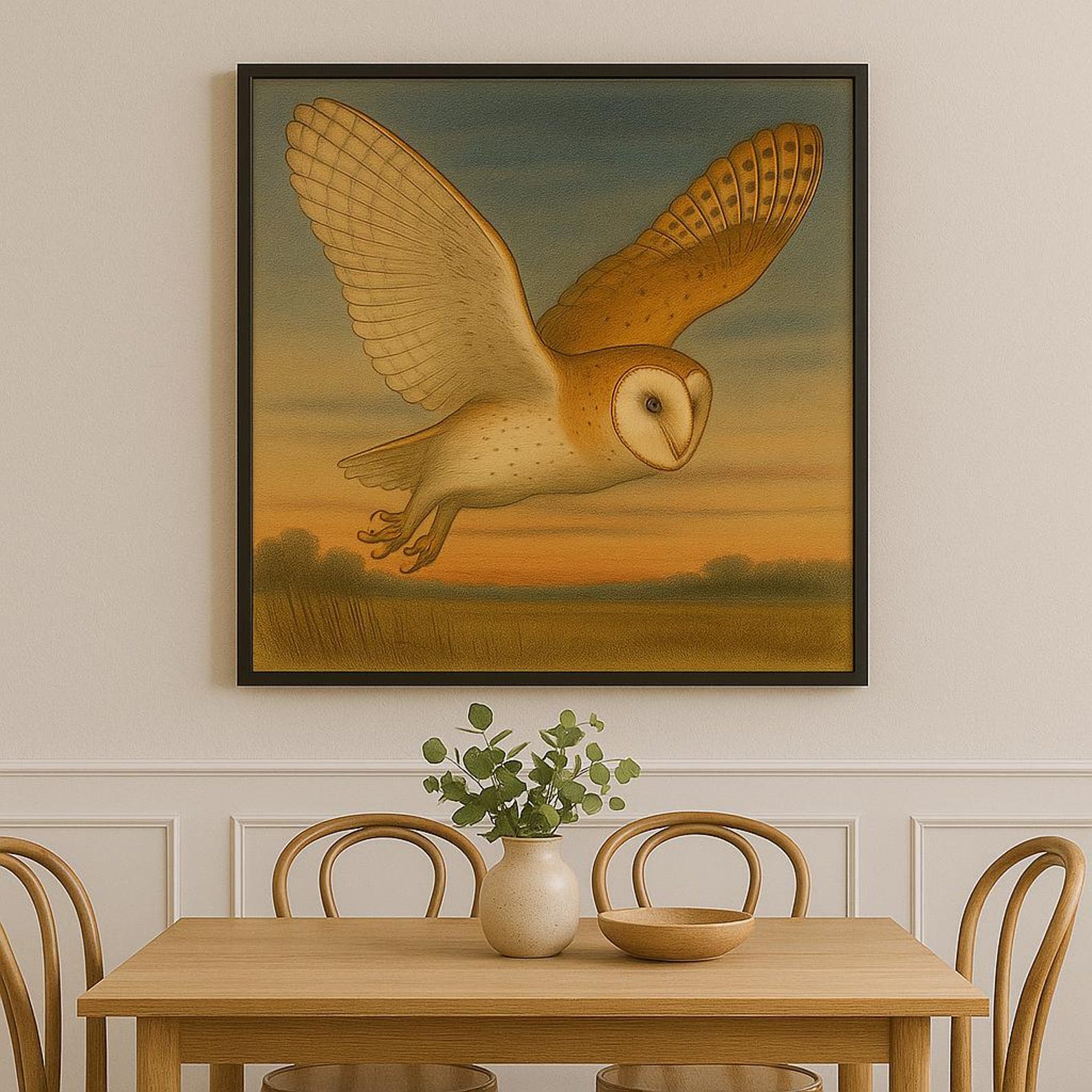 Vintage Barn Owl Print: Rustic Wildlife Illustration (digital Download ...