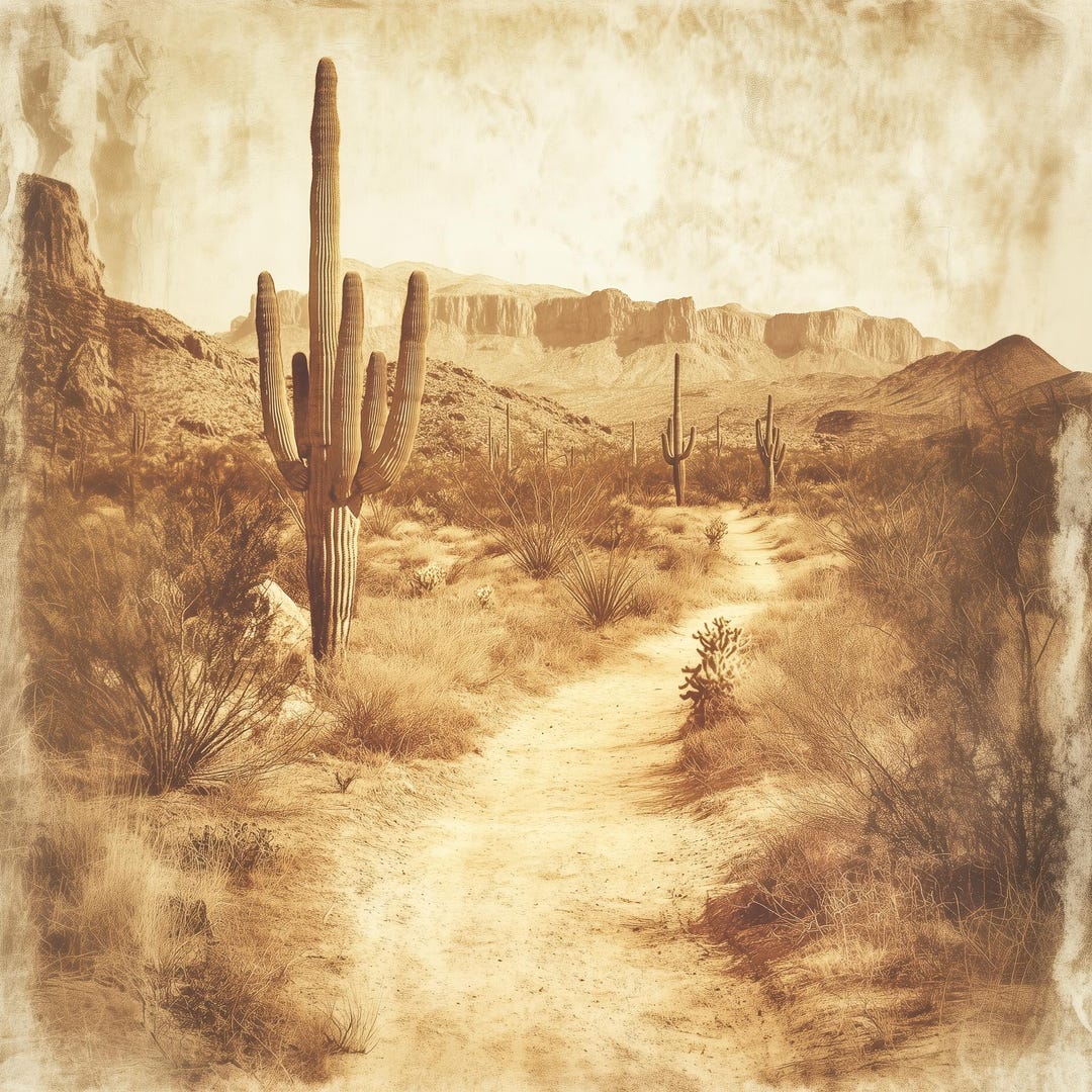 Vintage Desert Photograph Digital Download – Old-world Western ...