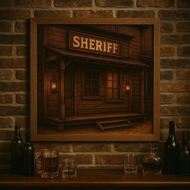Rustic Sheriff Office Print: Vintage Western Decor (digital Download ...