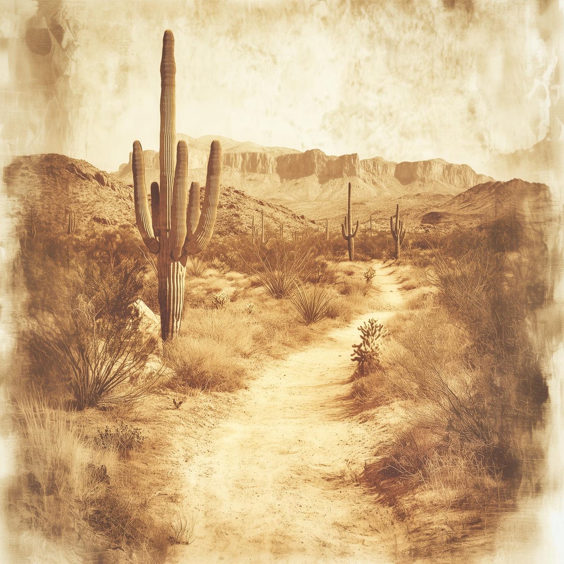Vintage Desert Photograph Digital Download – Old-world Western ...