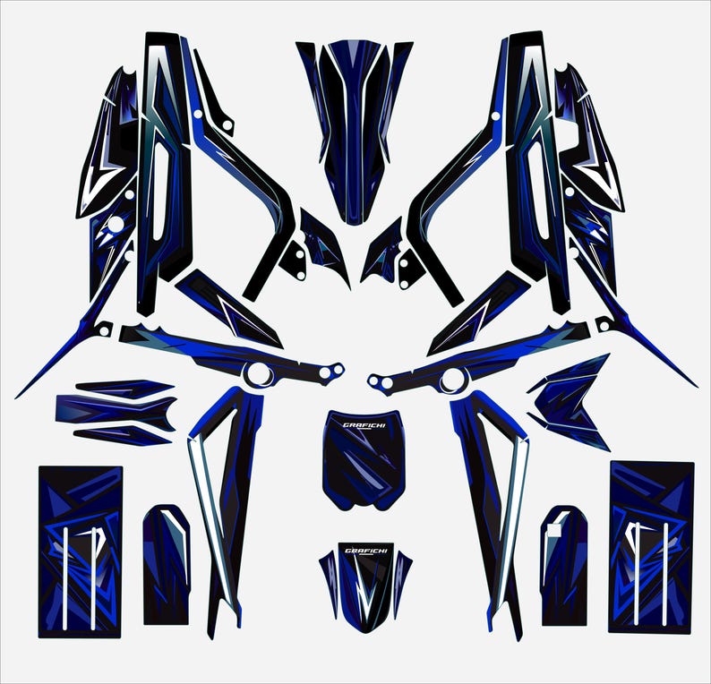 Blue Graphic Kit Talaria Sting MX3 / MX4 | Motorcycle Decals Graphics ...