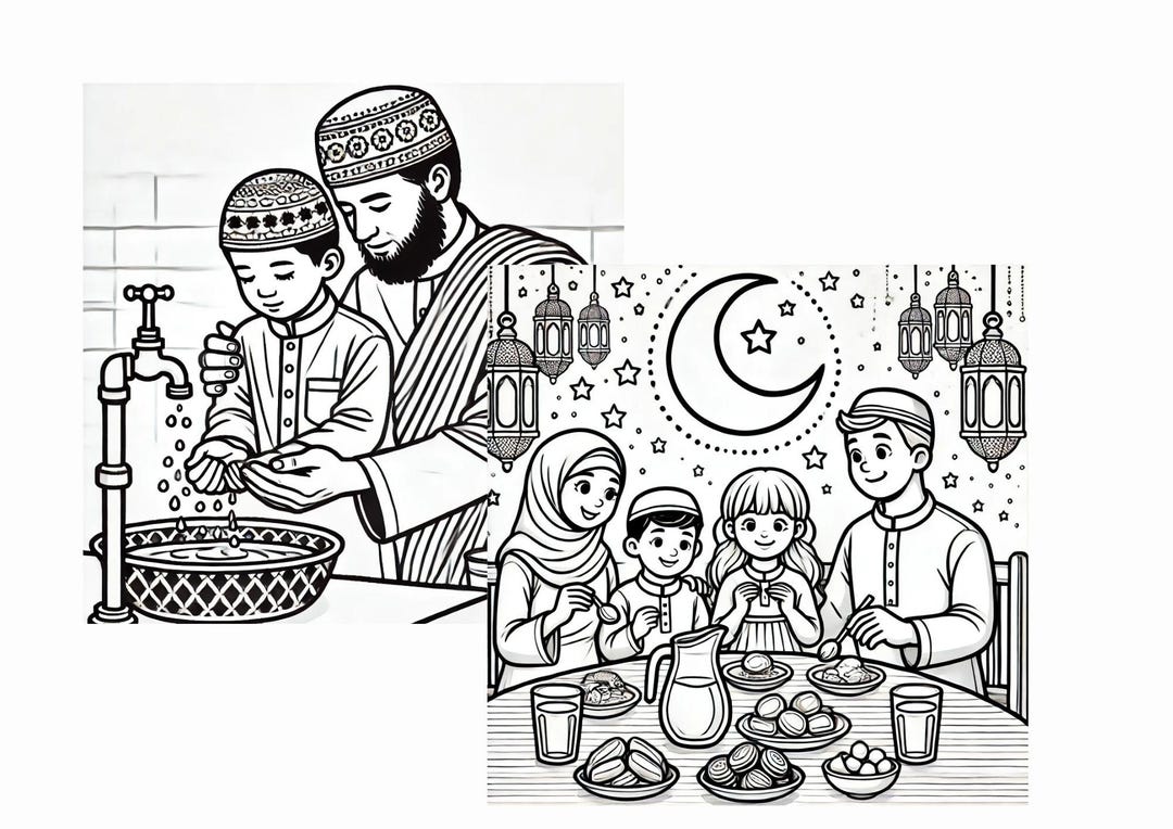Ramadan Colouring Kids Pages | Ramadan Kids Activities | Ramadan Kids ...