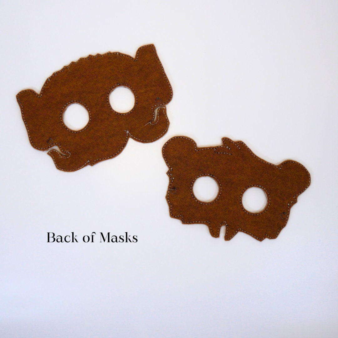 Extinct Animals Mask. Woolly Mammoth Mask. Sabretooth Tiger Mask. Felt ...