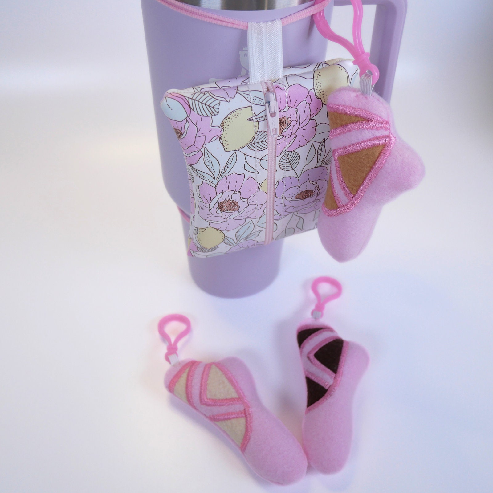 Ballet Slipper Keychain. Ballerina Keychain. Plush Keychain. Handmade ...