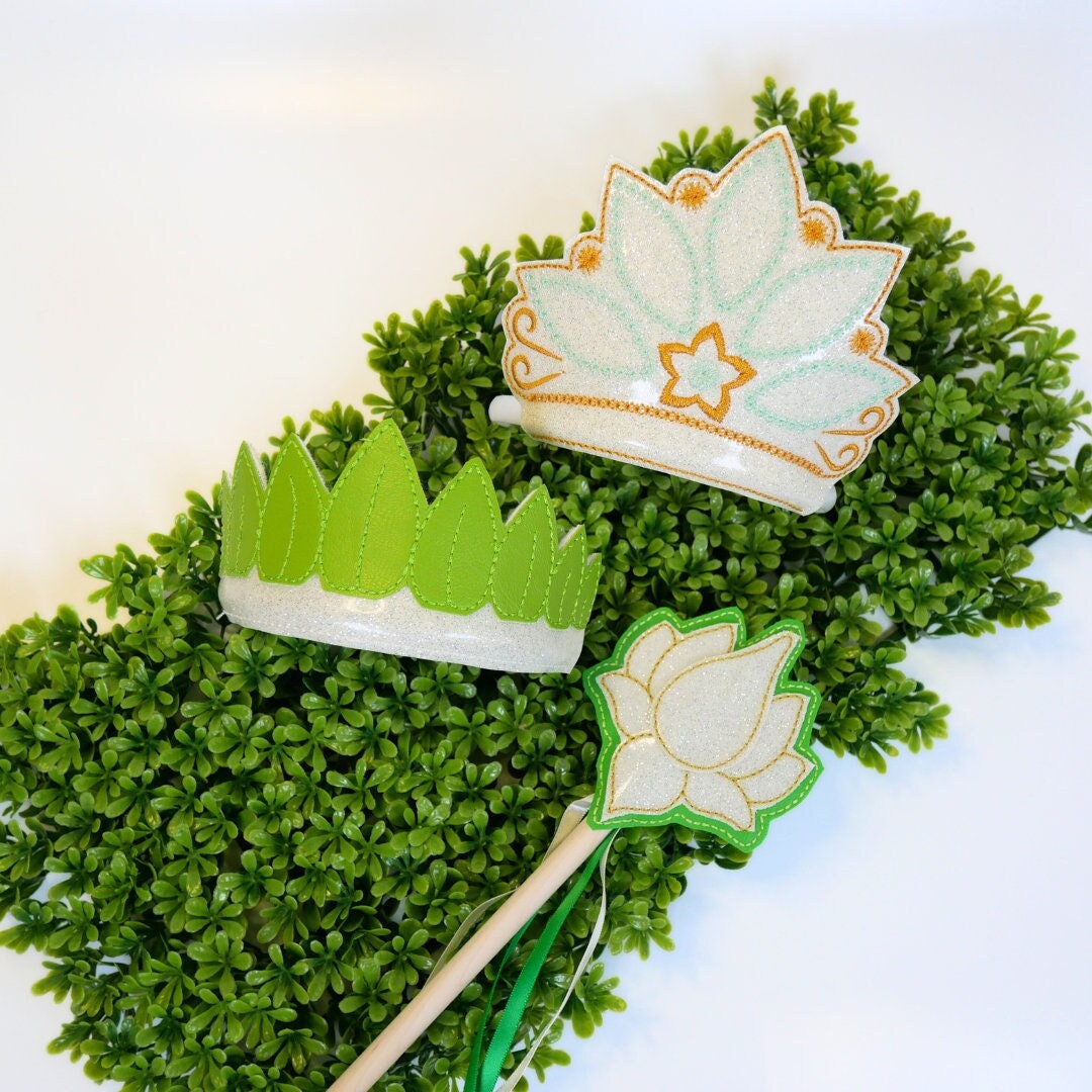 Frog Princess Crown: White & Gold Glitter, Costume Dress Up - Etsy