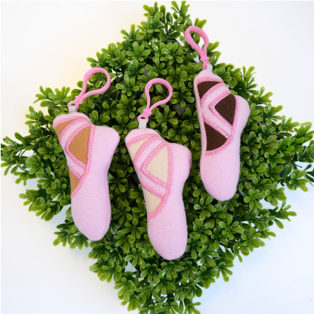 Ballet Slipper Keychain. Ballerina Keychain. Plush Keychain. Handmade ...