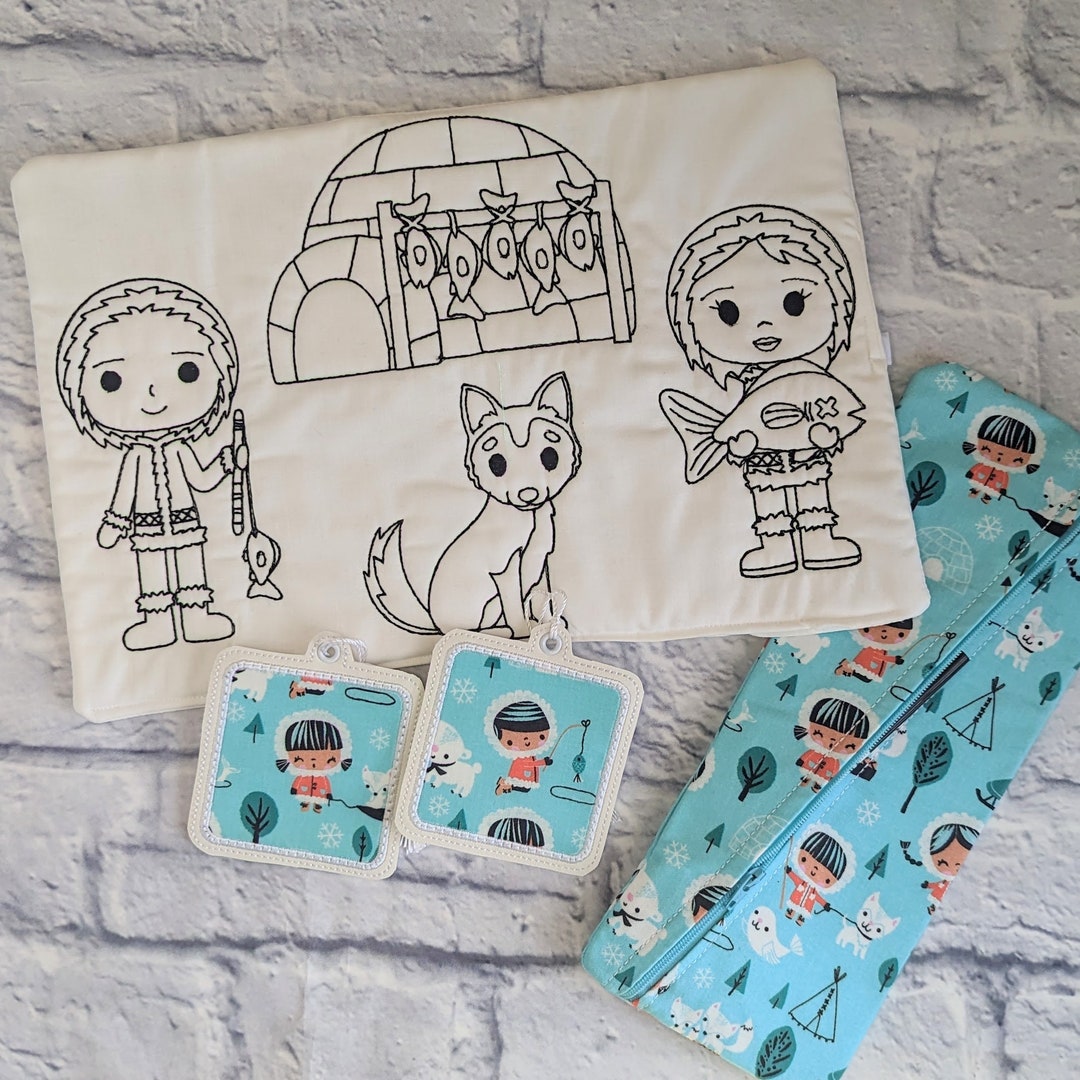 Igloo Life Coloring Mat. Restaurant Activity. Reusable Coloring Mat ...