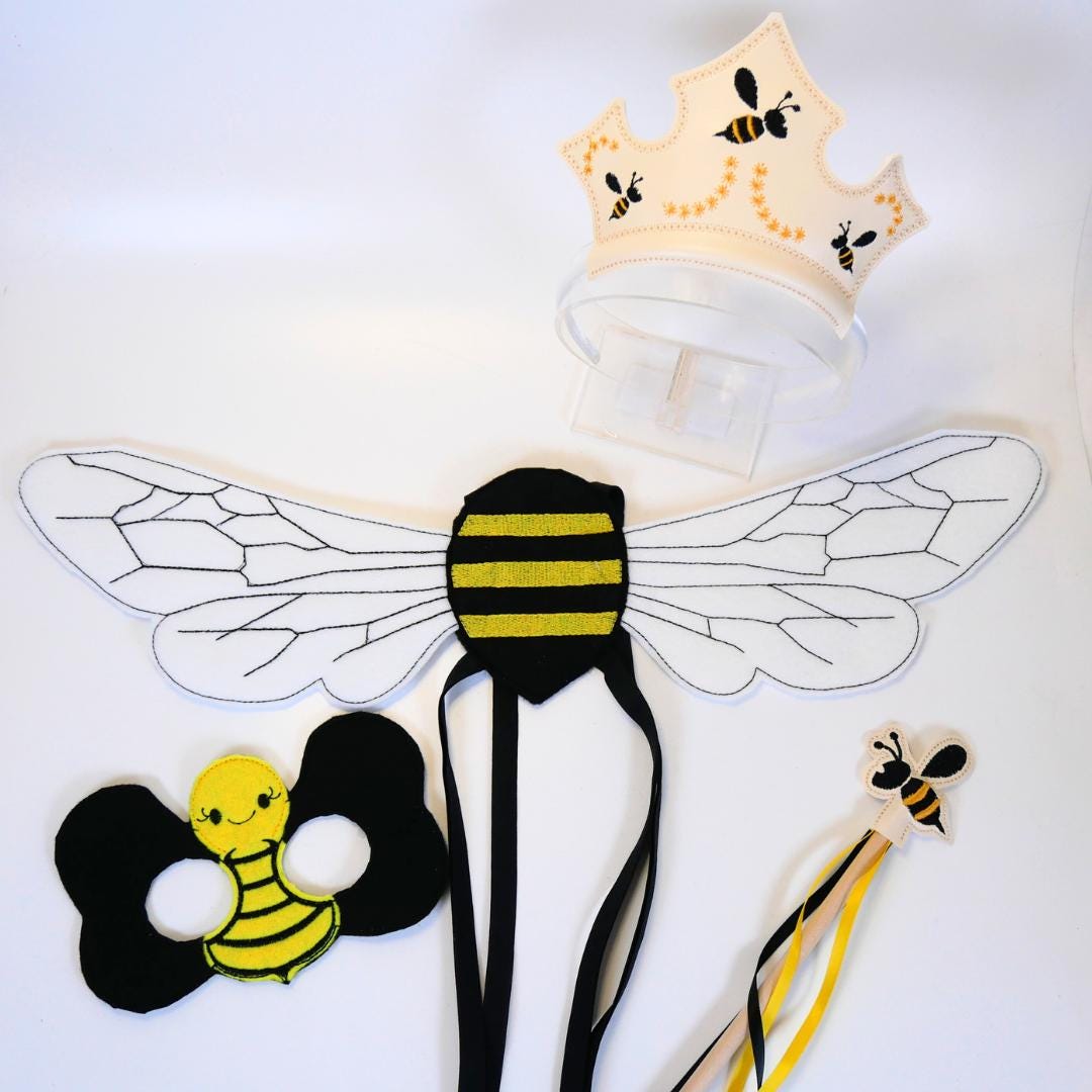 Bee Wings. Bee Costume. Bumblebee Costume. Bee Mask. Dress up Wings ...