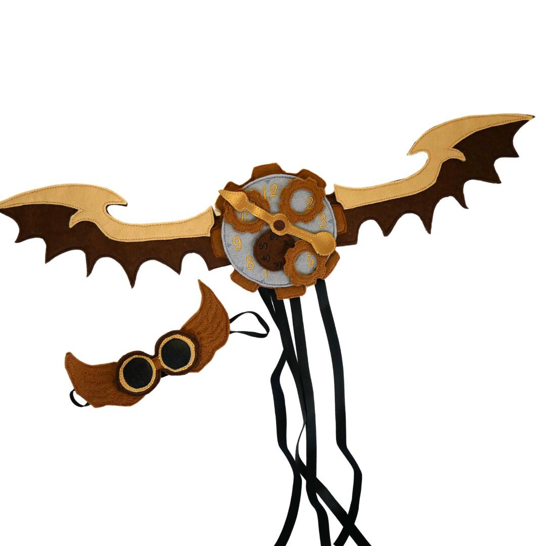 Steampunk Wings. Steampunk Goggles. Steampunk Costume. Felt Wings ...