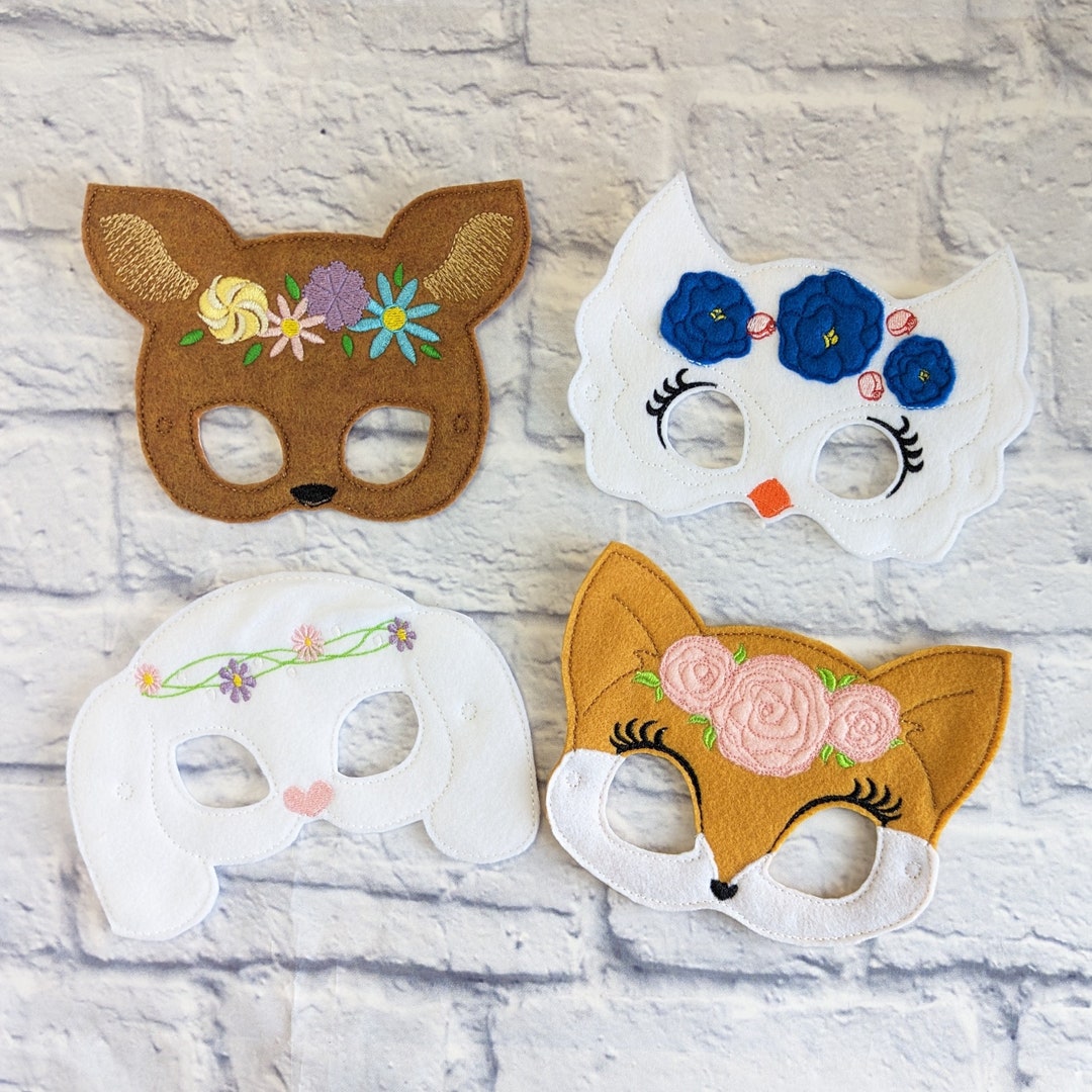 Fawn Mask. Owl Mask. Bunny Mask. Fox Mask. Animal Costume. Felt Dress ...