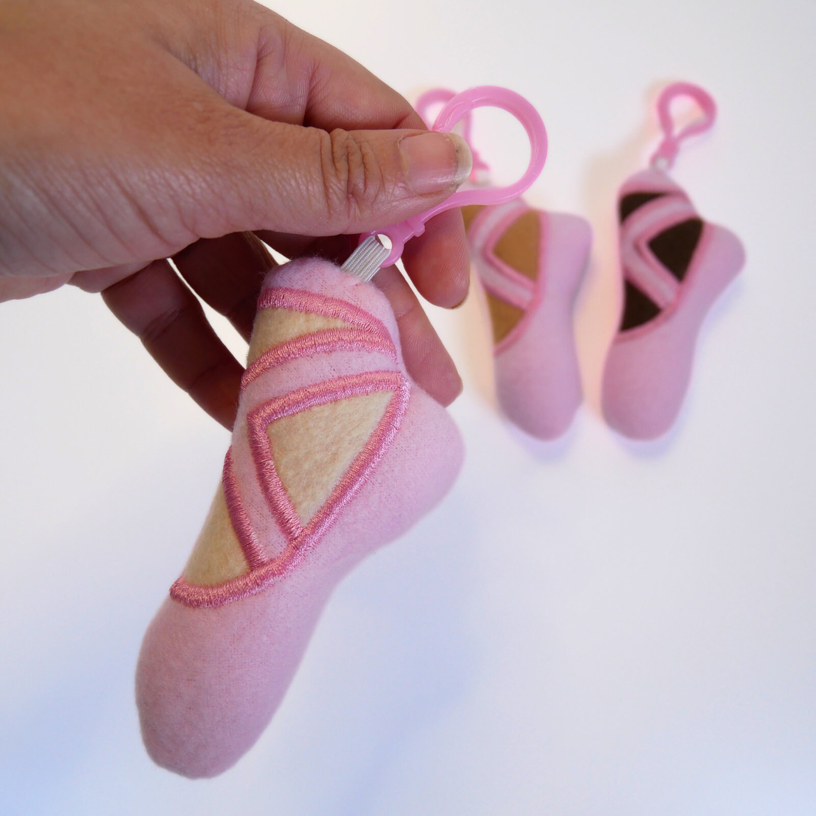 Ballet Slipper Keychain. Ballerina Keychain. Plush Keychain. Handmade ...