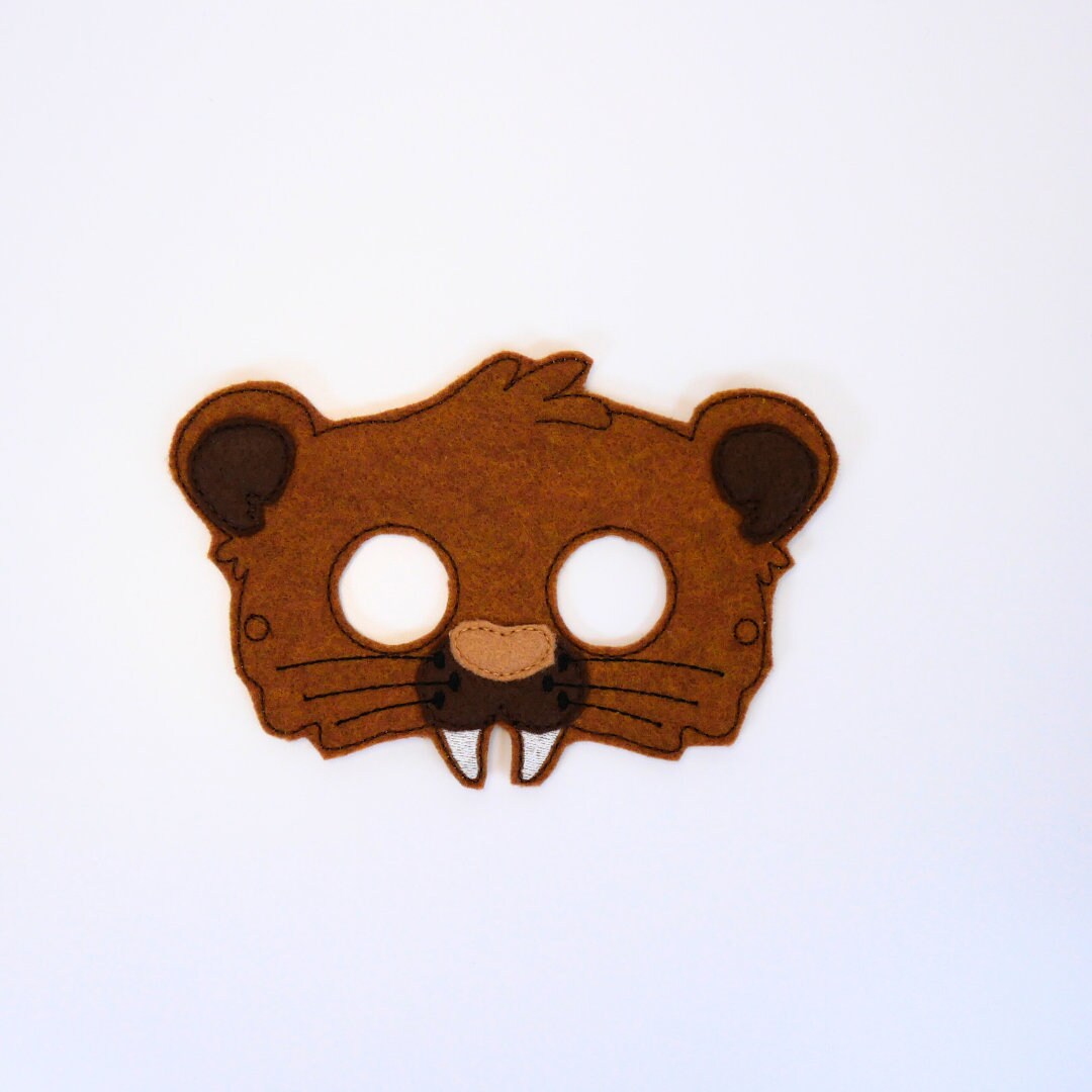 Extinct Animals Mask. Woolly Mammoth Mask. Sabretooth Tiger Mask. Felt ...