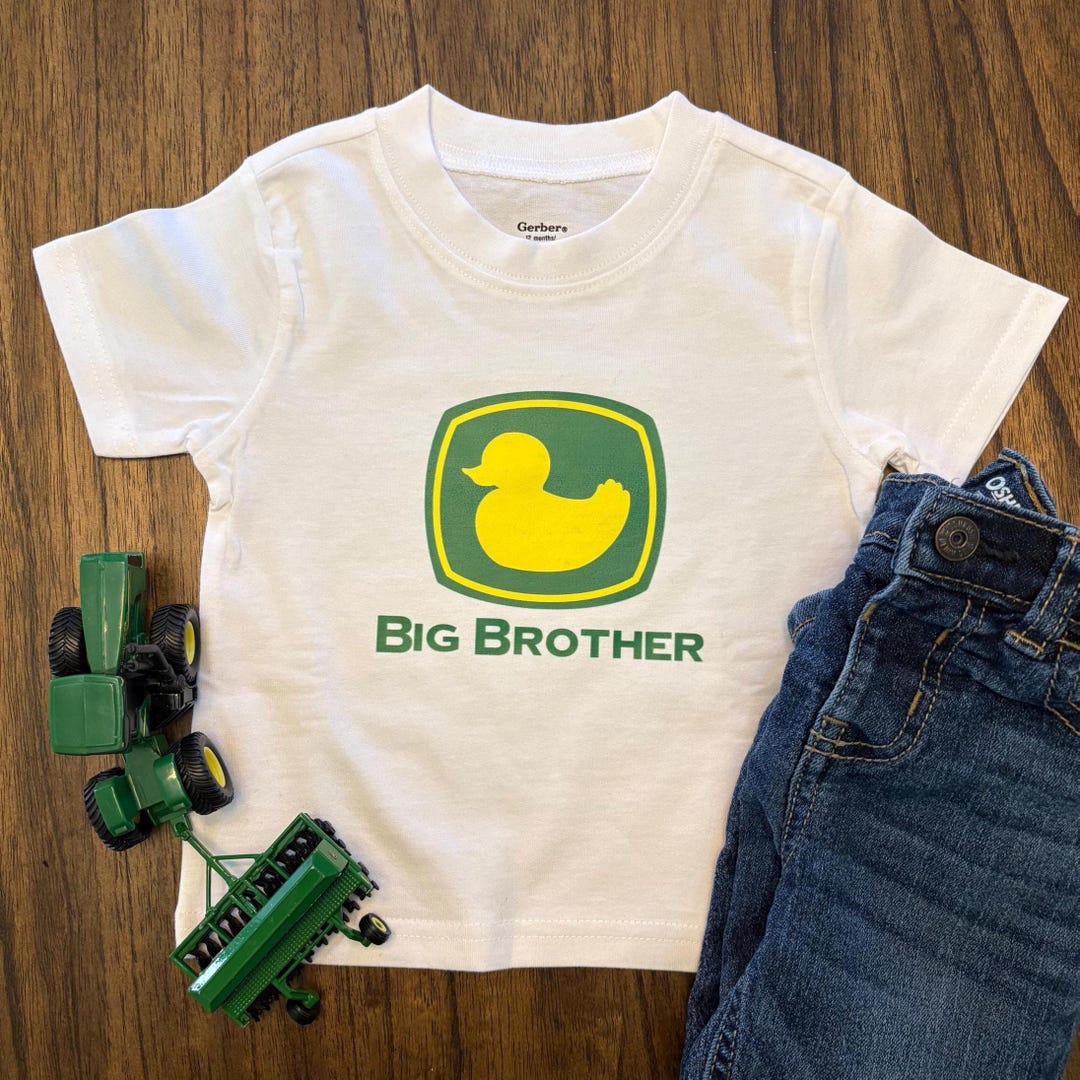 John Deere Themed Big Brother/big Sister Shirt, Pregnancy Announcement ...