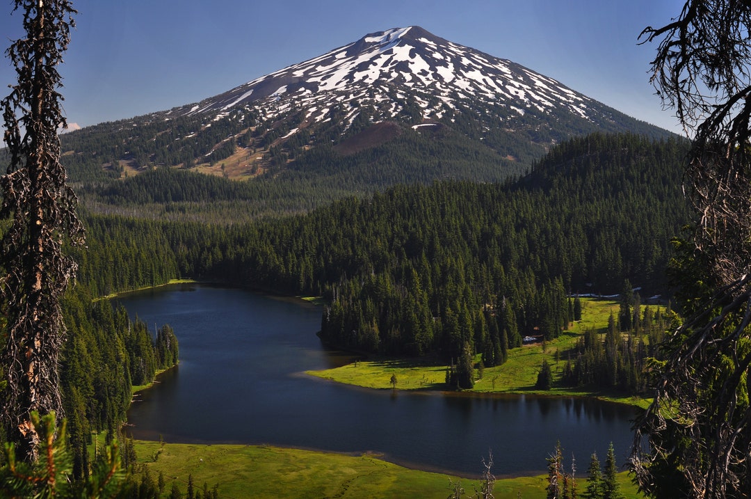 Todd Lake & Mt. Bachelor - Fine Art Photograph - Mountain - Lake ...