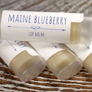 4 Maine Blueberry Flavored Handcrafted Lip Balms, Blueberry Flavor Lip ...
