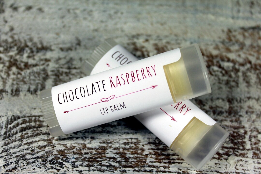 Chocolate Raspberry Lip Balm, Made in Maine , Handmade Flavored Lip ...