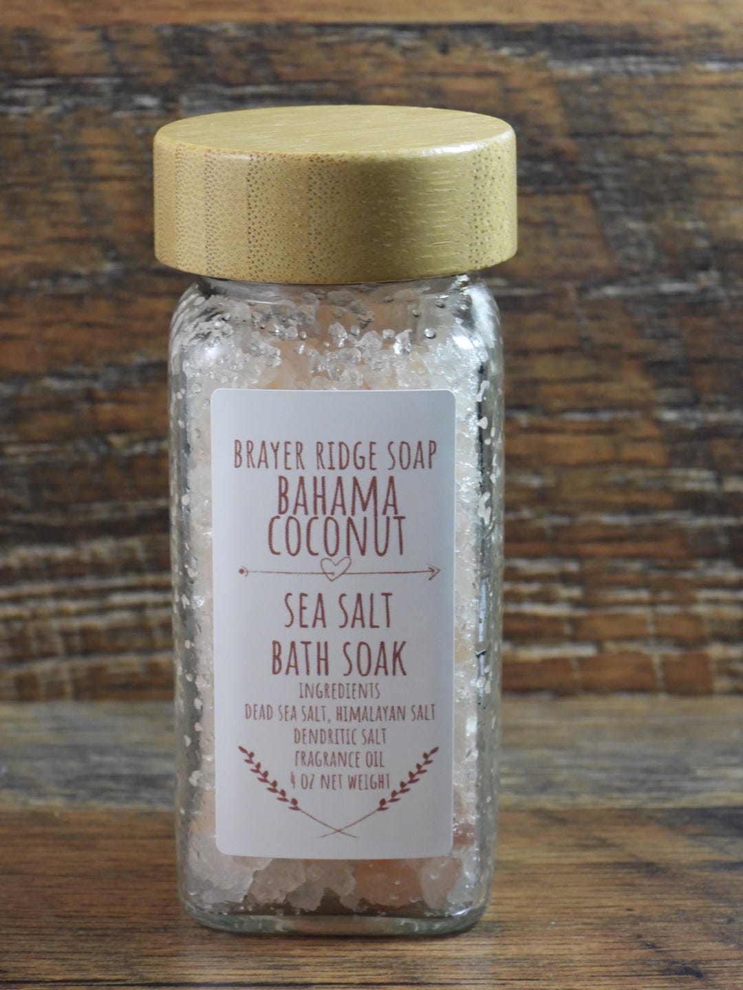 Bahama Coconut Scented Dead Sea Salt Bath Soak (4 Oz) - Etsy