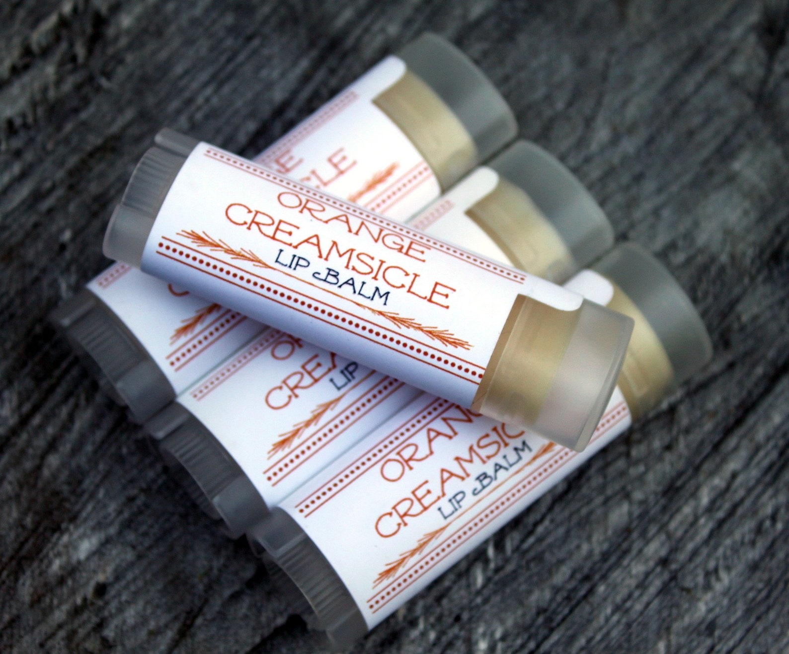 4 Tubes Handcrafted Orange Creamsicle Lip Balm Made In Maine | Etsy