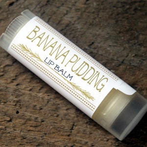 Banana Pudding Flavored Handcrafted Lip Balm, Organic Shea Butter Maine ...