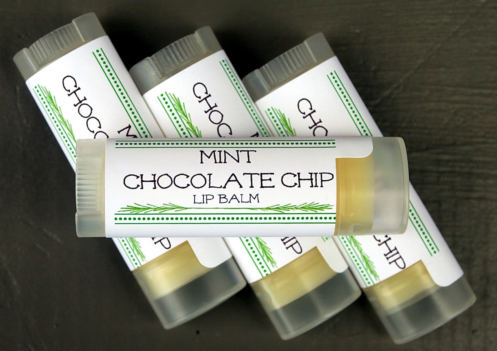 4 Mint Chocolate Chip Flavored Lip Balms Handcrafted Lip - Etsy