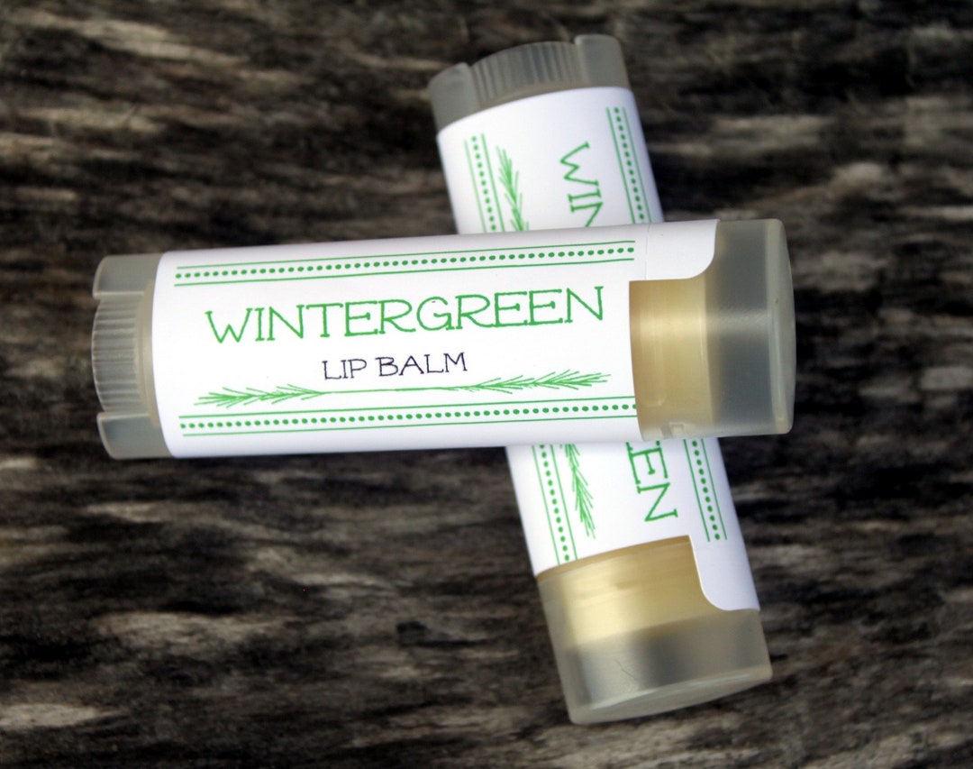 Wintergreen Essential Oil Lip Balm, Wintergreen Lip Care, Handcrafted ...