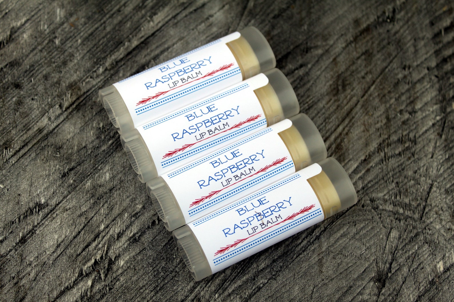 4 Blue Raspberry Flavored Lip Balm Handcrafted Lip Butter - Etsy