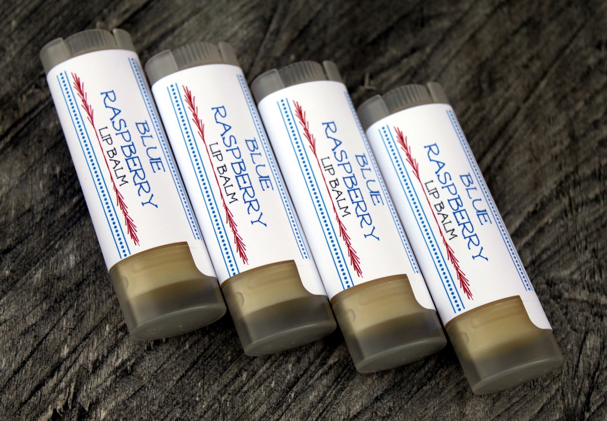 4 Blue Raspberry Flavored Lip Balm Handcrafted Lip Butter | Etsy