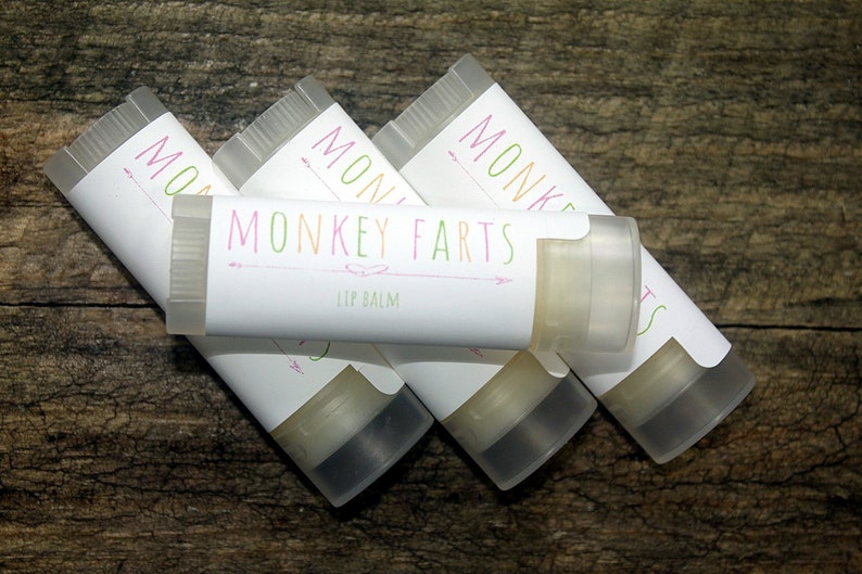 4 Monkey Farts Flavored Lip Balm Handcrafted Lip Balm Monkey | Etsy