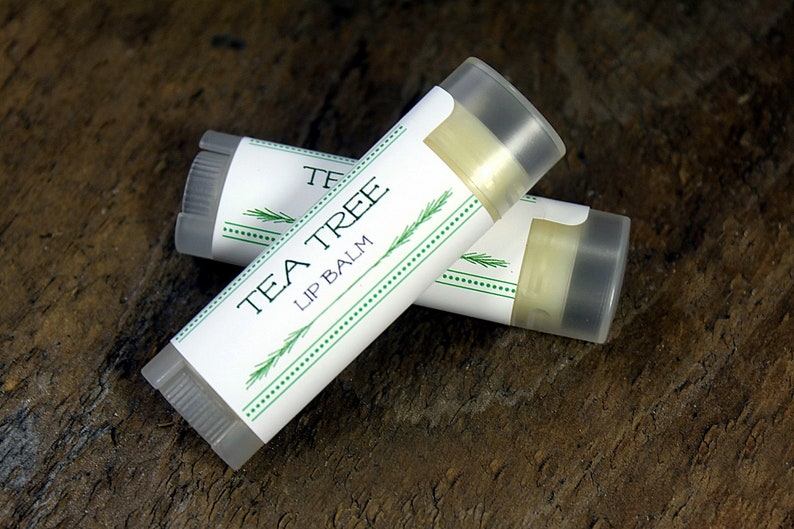 Tea Tree Essential Oil Handcrafted Lip Balm Natural Lip Care | Etsy