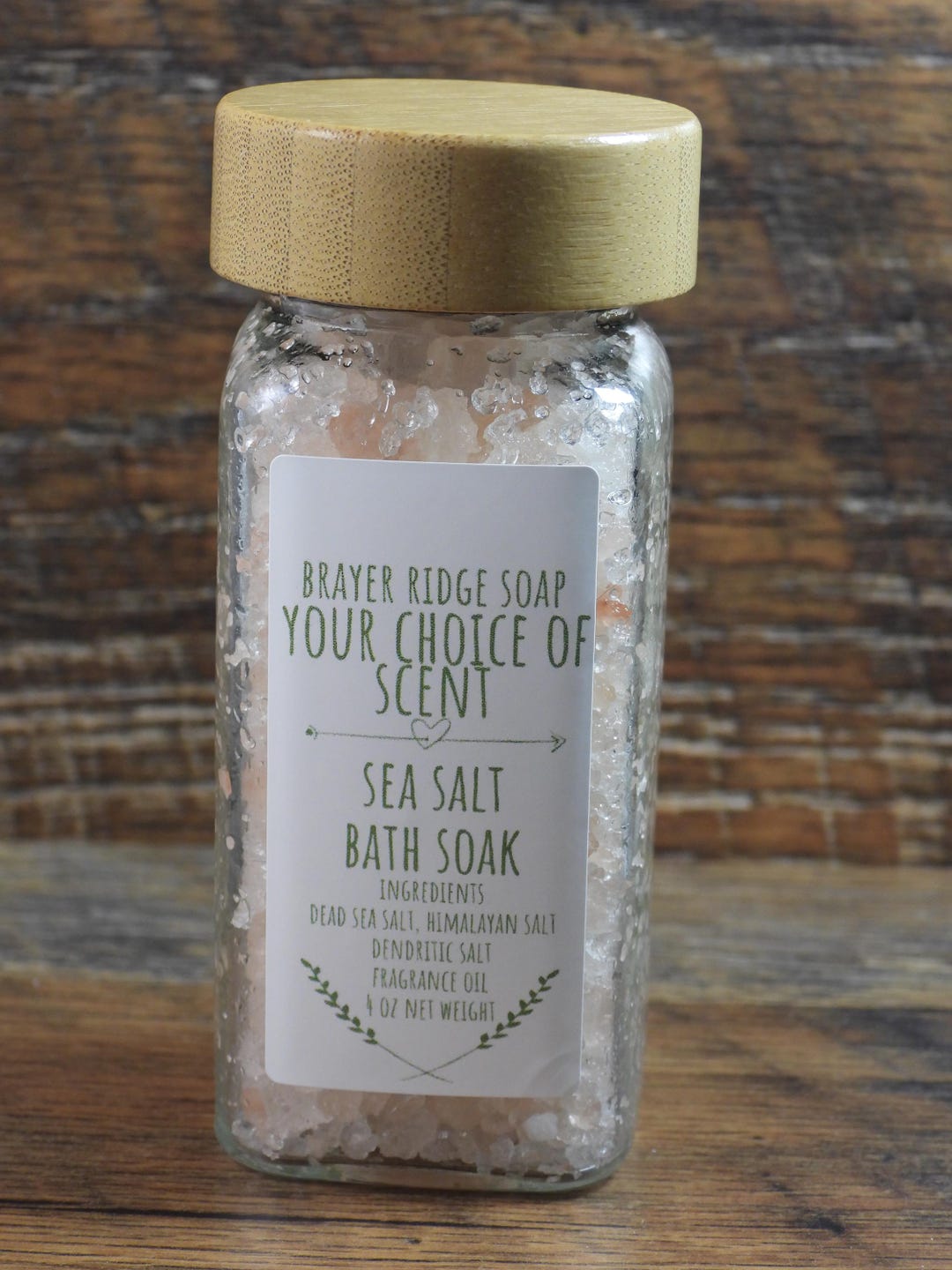 4 Oz Your Choice of Scented Dead Sea Salt Bath Soak, Bath Salt, Foot ...