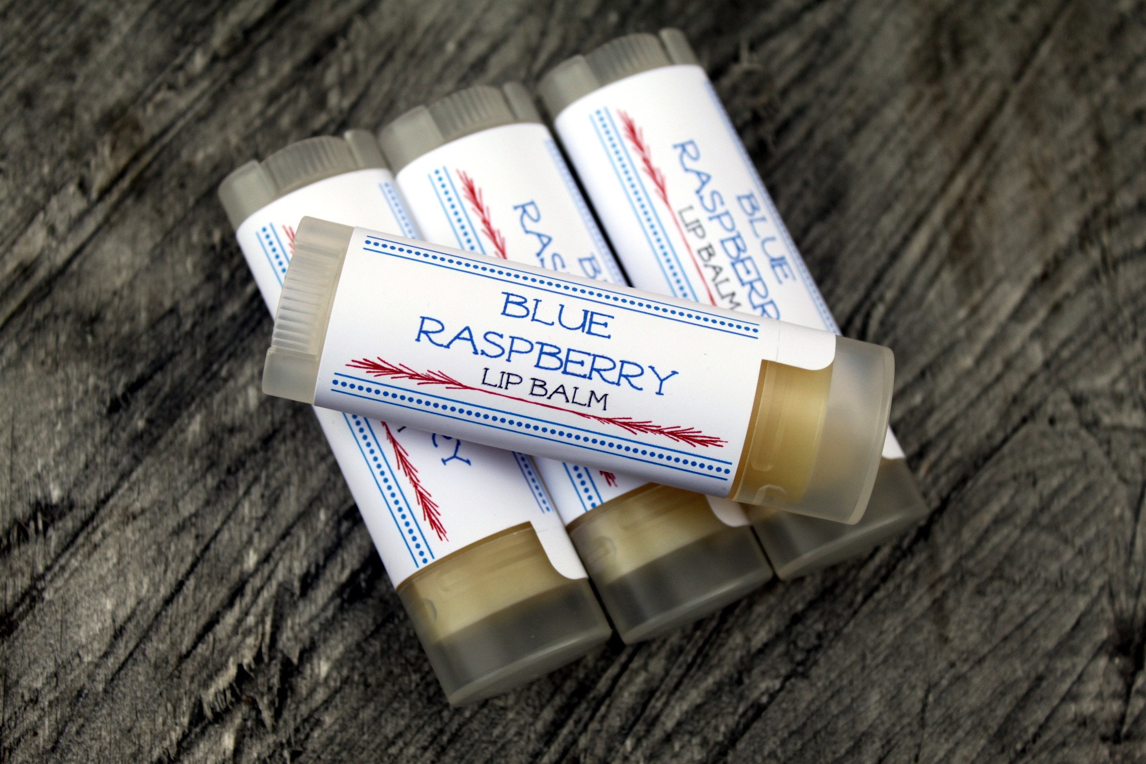 4 Blue Raspberry Flavored Lip Balm Handcrafted Lip Butter | Etsy